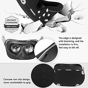 Design Shell Front Face Protector Cover for Oculus Quest 2 Headset Accessories Preventing Collisions and Scratches