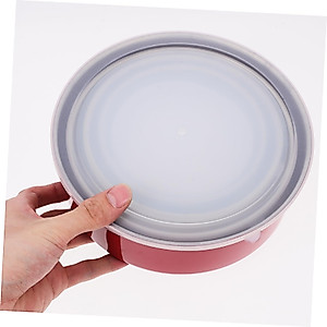 MUSISALY 5 Pcs Crisper Snack Containers Stainless Steel Food Containers Metal Food Containers with Lids Stainless Steel Containers with Lids Stainless Steel Bowls Food Preservation Bowls