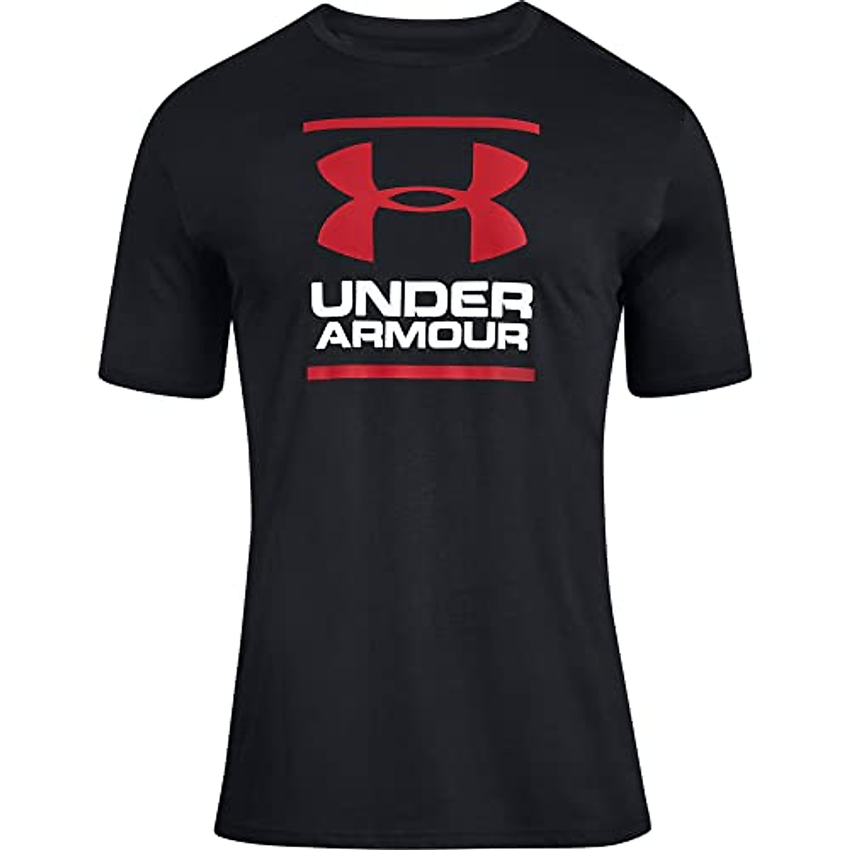 Under Armour Mens Global Foundation Short-Sleeve T-Shirt , Black (001)/Red , Large