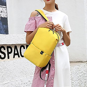 Backpack Gift Colorful Small Backpack Men's And Women's Bag Light Student Bag Gaming Backpack (Yellow, One Size)