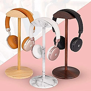 ANIIC Headset Stand Universal Headphones Stand Holder Gaming Headset Stand Earphone Display Rack Hanger Bracket for Over Ear Headsets Headphone Stand (Color : Walnut Texture)