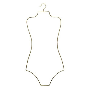 Generic Wire Body Shape Display Hanger, Dress Wardrobe Organizer Bathing Suit Coat Metal Rack for Kids Unisex Store Accessories Bedroom , Aureate