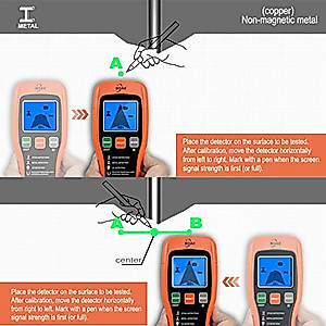 BOAK Stud Finder Wall Scanner with Percentage and Intensity Display, 6 in 1 Metal Detector and Electric Wire Detector