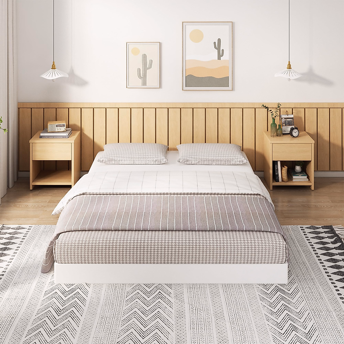 EMODA 5 Inch California King Box Spring Bed Base, 3000 lbs Heavy Duty Metal Mattress Foundation with Fabric Cover, Easy Assembly