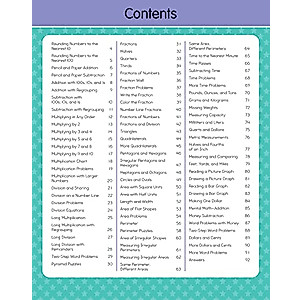 Third Grade Math Workbook Ages 8 to 9: 75+ Activities Multiplication & Division, Fractions, Area & Perimeter, Data, Math Facts, Word Problems, ... (Common Core) (English and Korean Edition)