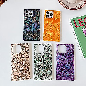 Cocomii Square Case Compatible with iPhone 13 Pro Max - Slim, Glossy, Opalescent Pearl, Iridescent Glitter, Easy to Hold, Anti-Scratch, Shockproof (Abalone)