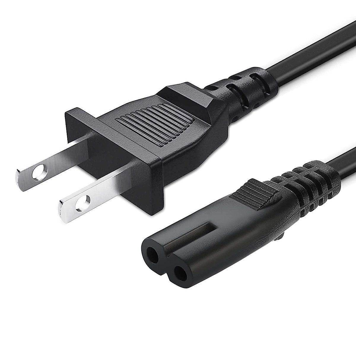 2 Prong AC Power Cord for Samsung UN40 UN43 UN48 UN49 UN50 UN55 UN60 UN65 UN70 UN75 UN78 Series 4k Smart TV TCL Roku Sharp Insignia Hisense TV PS4 PS5 Speaker Monitor Xbox Wall Power Cable Replacement