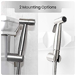 Easy-Install Cloth Diaper Sprayer for Toilets – Luxury Handheld Bidet Attachment – Multi-Use Toilet Faucet with Simple Pressure Control (Curved Sprayhead)