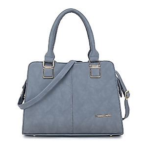 WOMEN MARKS, Women's Pu Leather Handbag, with Multiple Internal Pockets in Pretty Look, Top Handle Satchel Bag