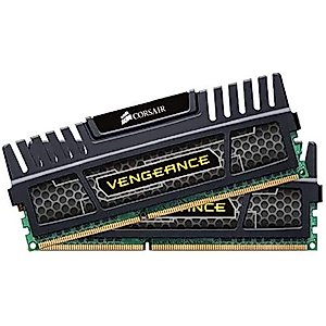 Corsair CMZ16GX3M2A1600C9 Vengeance 16GB (2x8GB) DDR3 1600 MHz (PC3 12800) Desktop Memory 1.5V