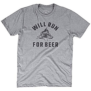 Magic Pine Will Run for Beer Funny Novelty Graphic T-Shirt for Runners