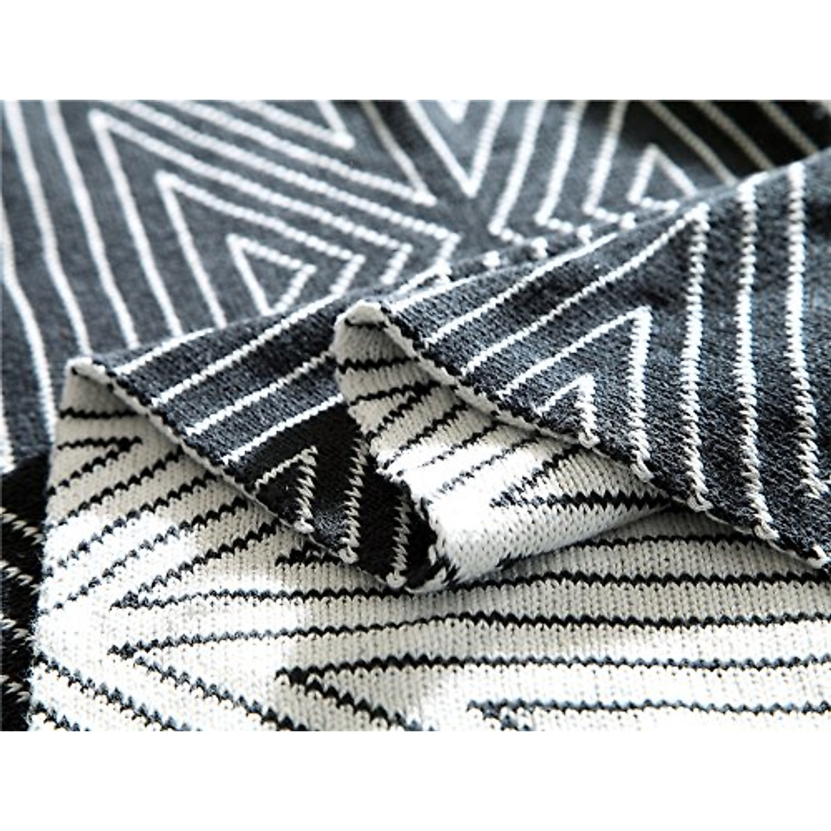 100% Cotton Throw Blanket, Stylish While Classic Pattern, Natural Soft & Cozy Throws for Bed Couch/Sofa/Bed/Picnic