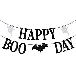 Happy Boo Day Banner, My 1st Boo Day, Ghoul Birthday Sign, Halloween Birthday Party Decorations