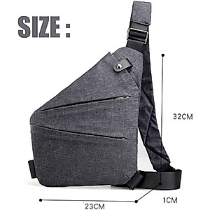 MAXTED Valcen Personal Pocket Bag for Travel, Anti-Thief Crossbody Personal Pocket Bag for Men,Side Crossbody Backpack for Outdoor (Black, Right Handed)