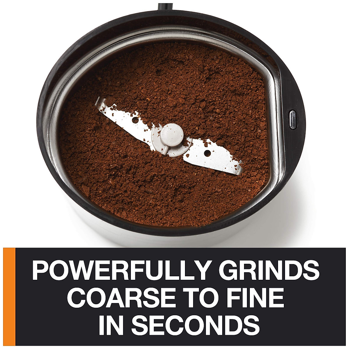 Krups One-Touch Coffee and Spice Grinder 12 Cup Easy to Use, One Touch Operation 200 Watts Coffee, Spices, Dry Herbs, Nuts Black
