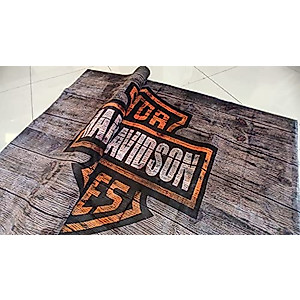 Harley Davidson Rug, American Legend, Moto Gp, Motorsport Rugs, Personalized Rug, Non-Slip Backing,Themed Rug, Rug for Living Room, hrly106.7(71”x110”)=180x280cm