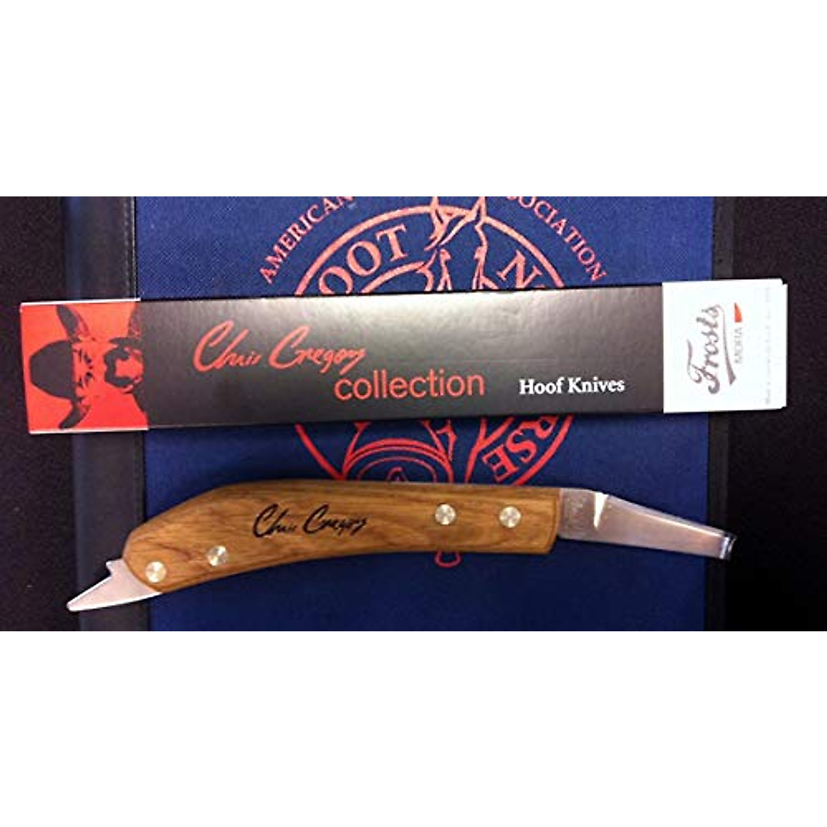 Chris Gregory Left Handed Long Hoof Knife with Rooster Tail