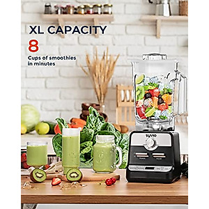 Syvio Blenders for Kitchen, Smoothie Blender 1450W with 4 Presets and 68 oz Tritan Container, Blender for Shakes and Smoothies, Crushing Ice, Frozen Fruits