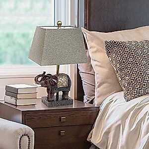 Elegant Designs LT3305-BWN Festive Elephant Table Lamp, Brown
