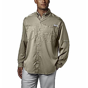 Columbia Men's Plus Tamiami II Long Sleeve Shirt, Fossil - Small