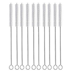 Straw Brush, Nylon Pipe Tube Cleaner 8.2-ihch X 2/5-inch Set of 10