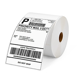 Memoking 4x6 Thermal Label Roll - Direct Thermal Shipping Labels Package Labels Compatible with Rollo Phomemo and All 4 * 6 Label Printers (Pack of 500 4''x 6'' Labels)