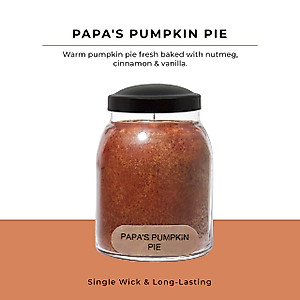 A Cheerful Giver - Papa's Pumpkin Pie Baby Scented Glass Jar Candle (6oz) with Lid & True to Life Fragrance Made in USA