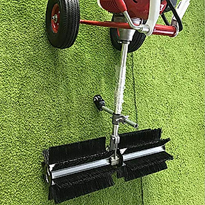 Sweeper Broom, Outdoor Hand Held Broom, Handheld Sweeper, 2 Stroke 43cc 1.7 Horsepower Engine Sweeper for Cleaning Snow Driveway Grass Lawn Garden Sweeper Cleaner Tools