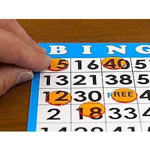 Regal Bingo Plastic Bingo Chips 1000 Pcs - Clear Transparent Counters Game Chips Set for Board Game - Fun Family Bingo Night - 3/4 Inch Assorted Colors - 5 Packs