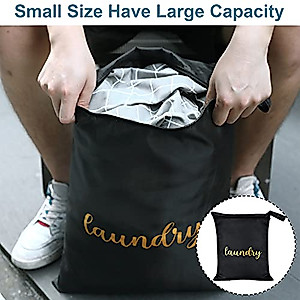 2 Pieces Travel Laundry Bags Waterproof Wet Bag Washable Dirty Clothes Bag Reusable Large Wet Dry Bag for Traveling Gym Laundry Swimsuit Wet Clothes Workout Diaper Bag, 17 x 22 Inches (Gray, Black)