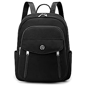 Collsants Small Backpack for Women Girls Teen Mini Nylon Backpack Fashion Backpack Bookbag Daypack（black）