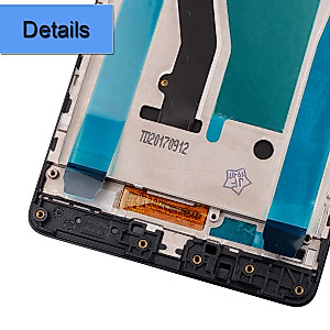 LCD Screen Compatible with Lenovo K8 Note 5.5" inch LCD Touch Screen Display Assembly with Tools+Frame(Black)