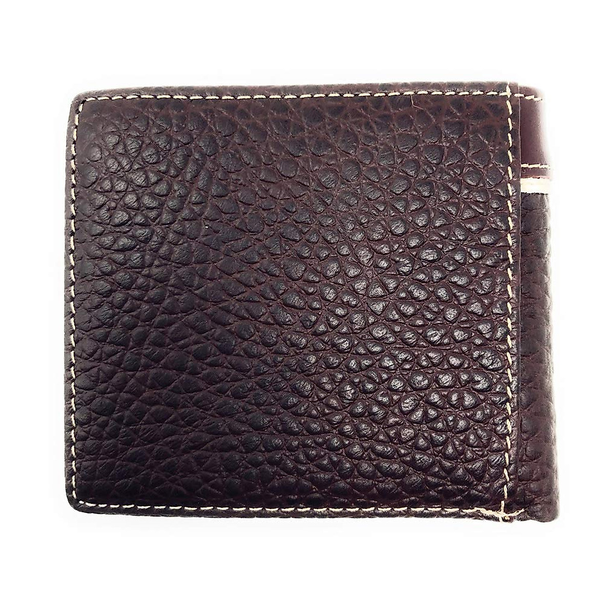 Western Genuine Leather Floral Tooled Horse Concho Mens Short Bifold Wallet in 2 colors (Coffee)