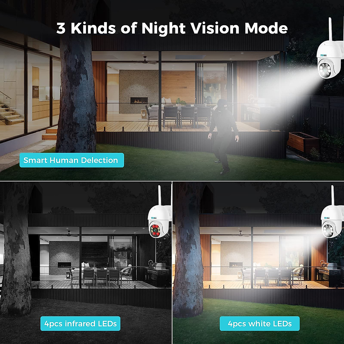 【Face/Human Detection,2K Spotlight,10"Monitor】SOVMIKU Wireless Security Camera System with 1TB Hard Drive,Expandable 8CH WiFi Home Surveillance NVR Kits,4pcs Outdoor Bullet IP Cameras,2-Way Audio
