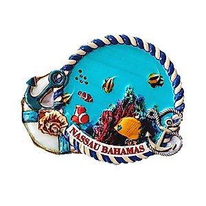 Nassau Bahamas 3D Fridge Magnet Souvenir Gift,Home & Kitchen Decoration Magnetic Sticker,Nassau Bahamas Refrigerator Magnet Collection