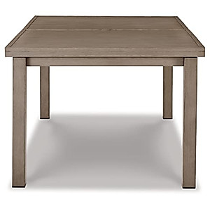Signature Design by Ashley Beach Front Contemporary Outdoor Dining Extension Table, Light Brown