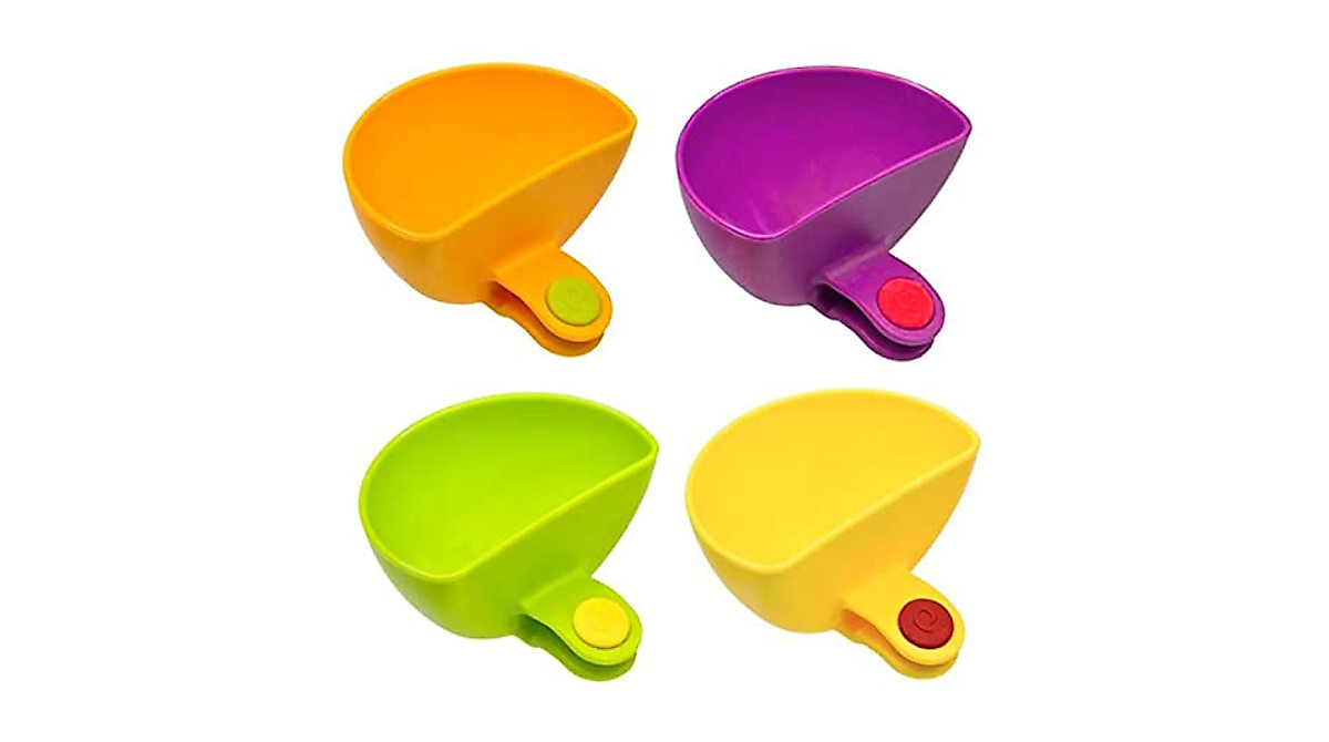 Colorful 4pcs Dip Clips for Sauces & Snacks