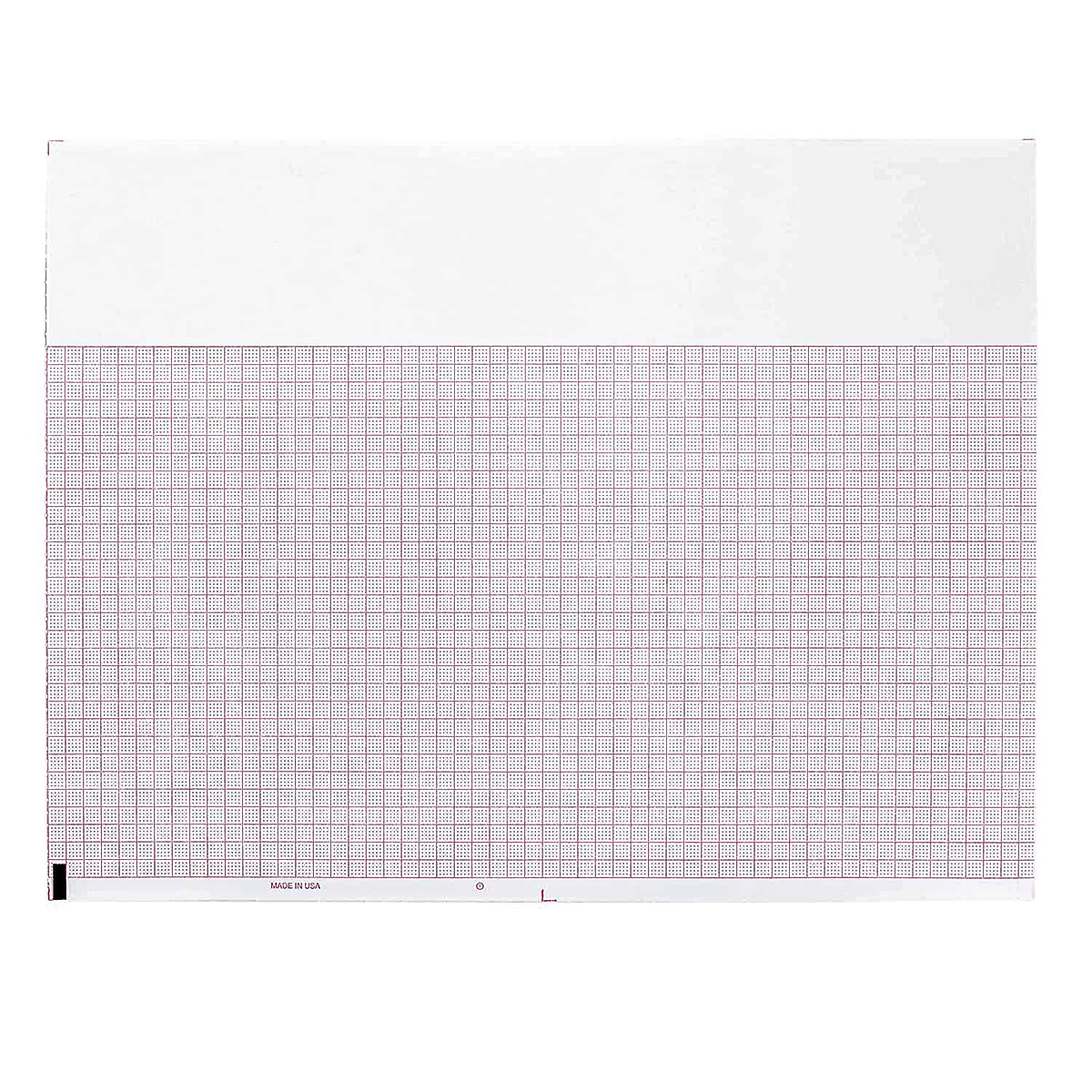 Mortara 716-0237-00 Assurance 50 ECG Recording Paper for Model Burdick 8300, 8500 and Atria ECGs, Z-Fold Pad Red Grid | 10 Pack