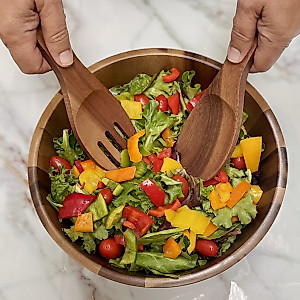 Woodard & Charles Salad Hands, 7 3/8" x 3 1/8", Brown