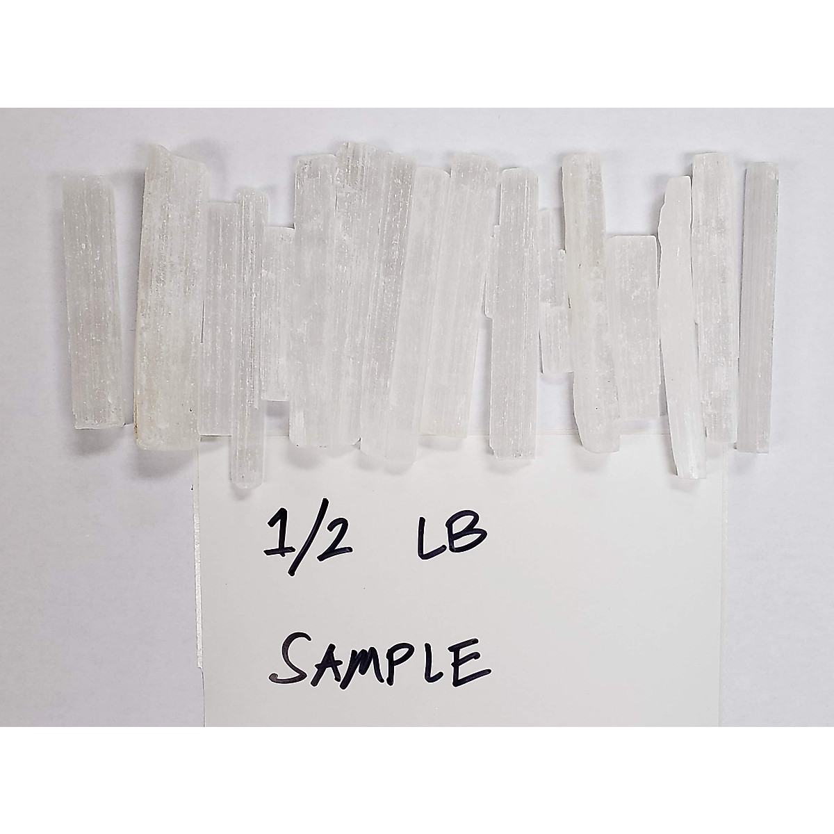 MINERALUNIVERSE 1/2 Lb Selenite Sticks Small - Selenite Wands for Crystal Healing - Natural Healing Crystal Stones for Wicca and Reiki