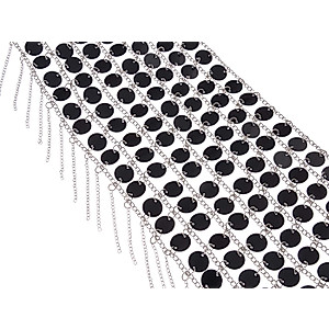 Anna-Kaci Women's Gypsy Body Chain Sexy Harness Summer Festival Bra Top, Black, OneSize