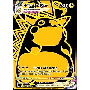 Pokemon - Pikachu VMax - TG29 - Trainer Gallery - Lost Origin - Full Art - Black & Gold Holo Foil Card