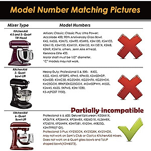 GVODE Paddle Attachment for Kitchenaid 5plus/6Qt Tilt-Head Mixer, Polished 18/8 Stainless Steel Flat Beater for Kitchenaid Stand Mixer, Flat Beater Replacement Accessories,No Coating,Dishwasher Safe