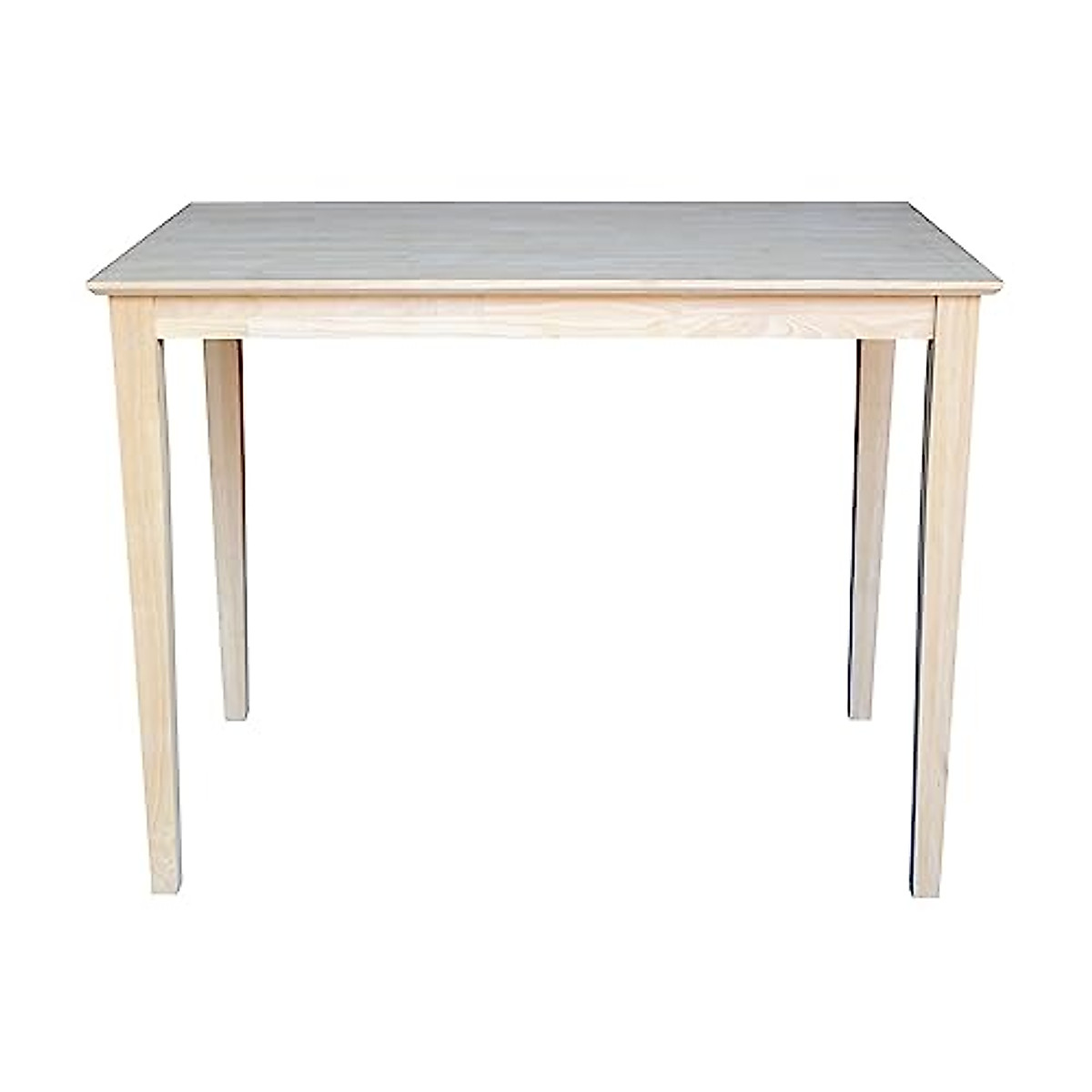 International Concepts Solid Wood Top Dining table, 30 x 48, Unfinished