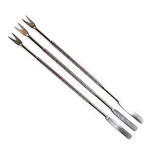 3 Pcs Silver Seafood Forks Tools Household Stainless Steel Lobster Forks Nut Forks Walnut Needle Seafood Picks Kitchen Gadget Walnut Needle