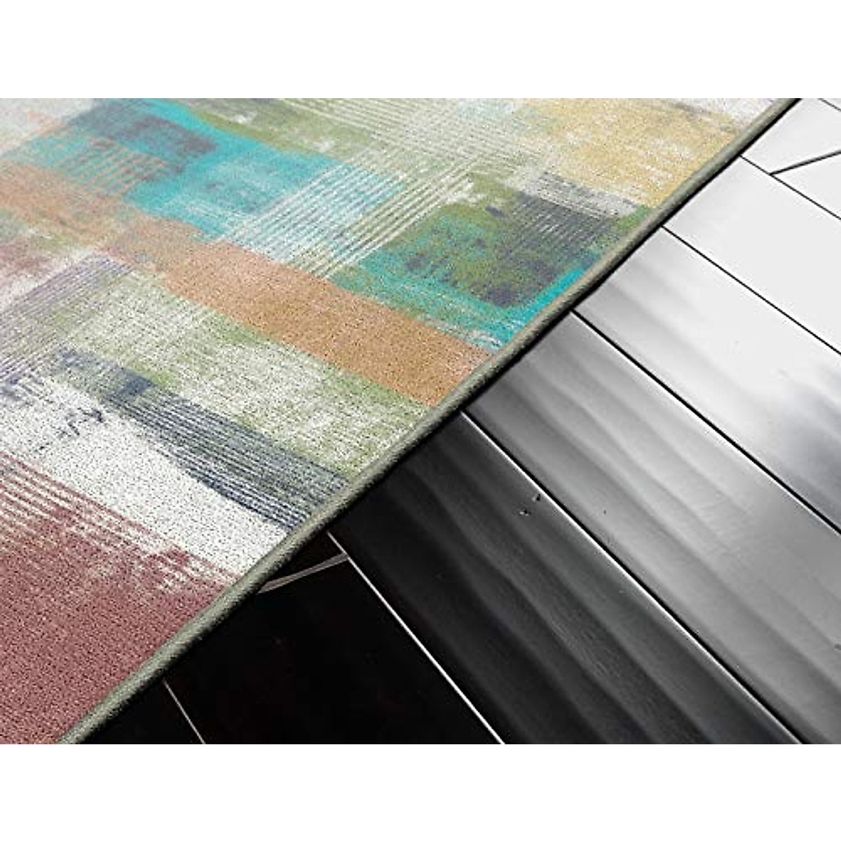 Brumlow MILLS Zora Abstract Machine Washable Indoor/Outdoor Area Rug for Home Office, Living Room or Bedroom Carpet, Dining or Kitchen Runner Rug, 30" x 46", Green