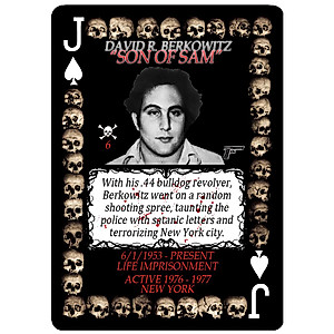 Serial Killer Cards 54 Unique American Serial Killer Playing Cards
