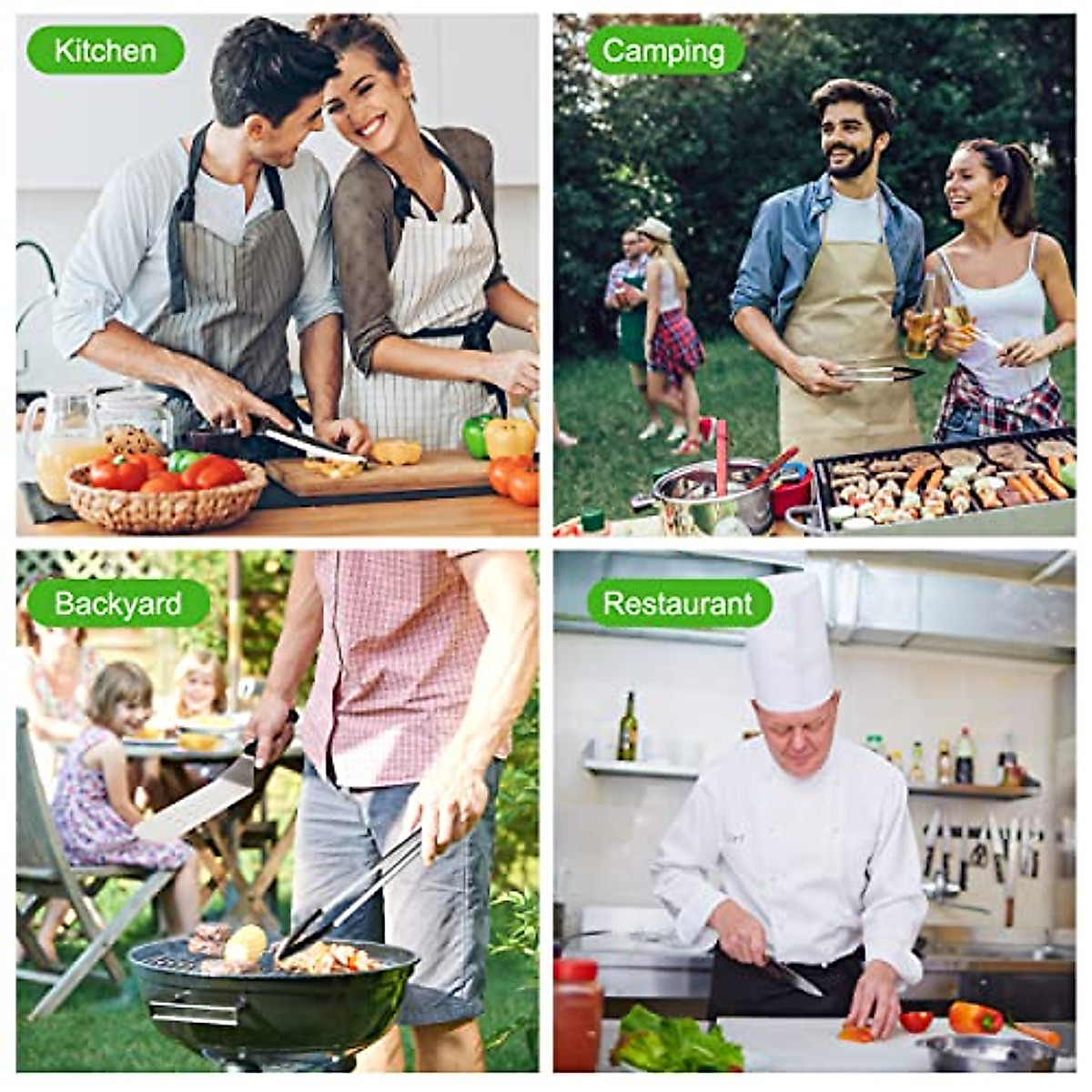 Stolix 29Pcs Stainless Steel Griddle Accessories Kit for Blackstone and Camp Chef Grill BBQ Spatula Set with Carry Bag 100Pcs Bamboo Skewers