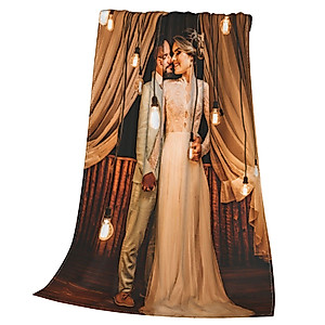 HOOTEUW Custom Blanket with Photos Text Customized Blanket Personalized Flannel Throw Blankets for Adult Kid Birthday Christmas Fathers Mothers Valentines Day Wedding Gifts,1 Photo,50"x40"