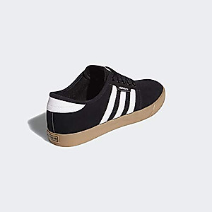 adidas Originals Men's Seeley Sneaker, Black/White/Gum, 8